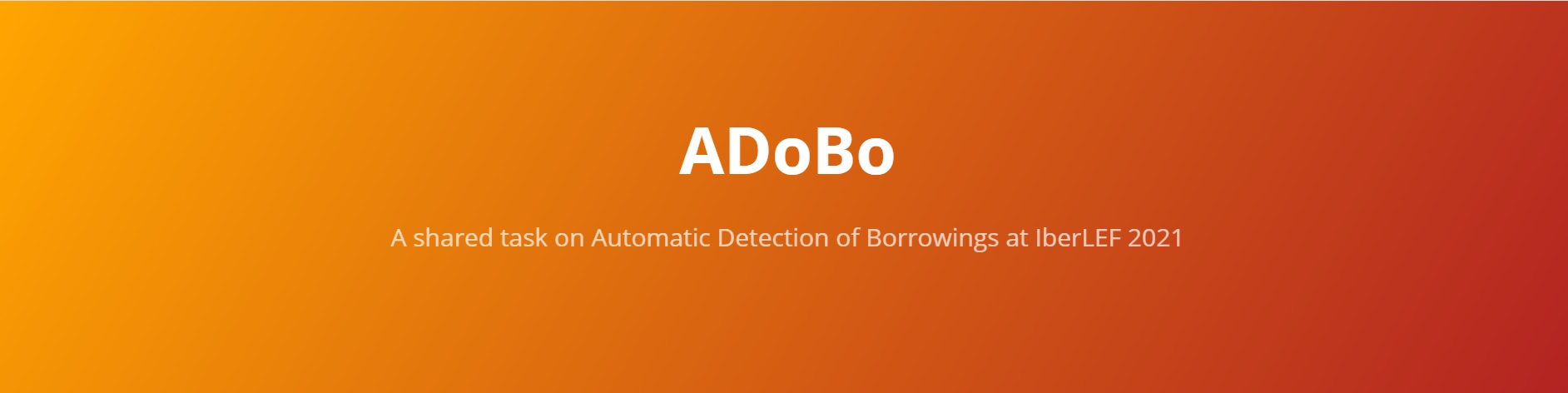 ADoBo — Automatic Detection of Borrowings | ADoBo